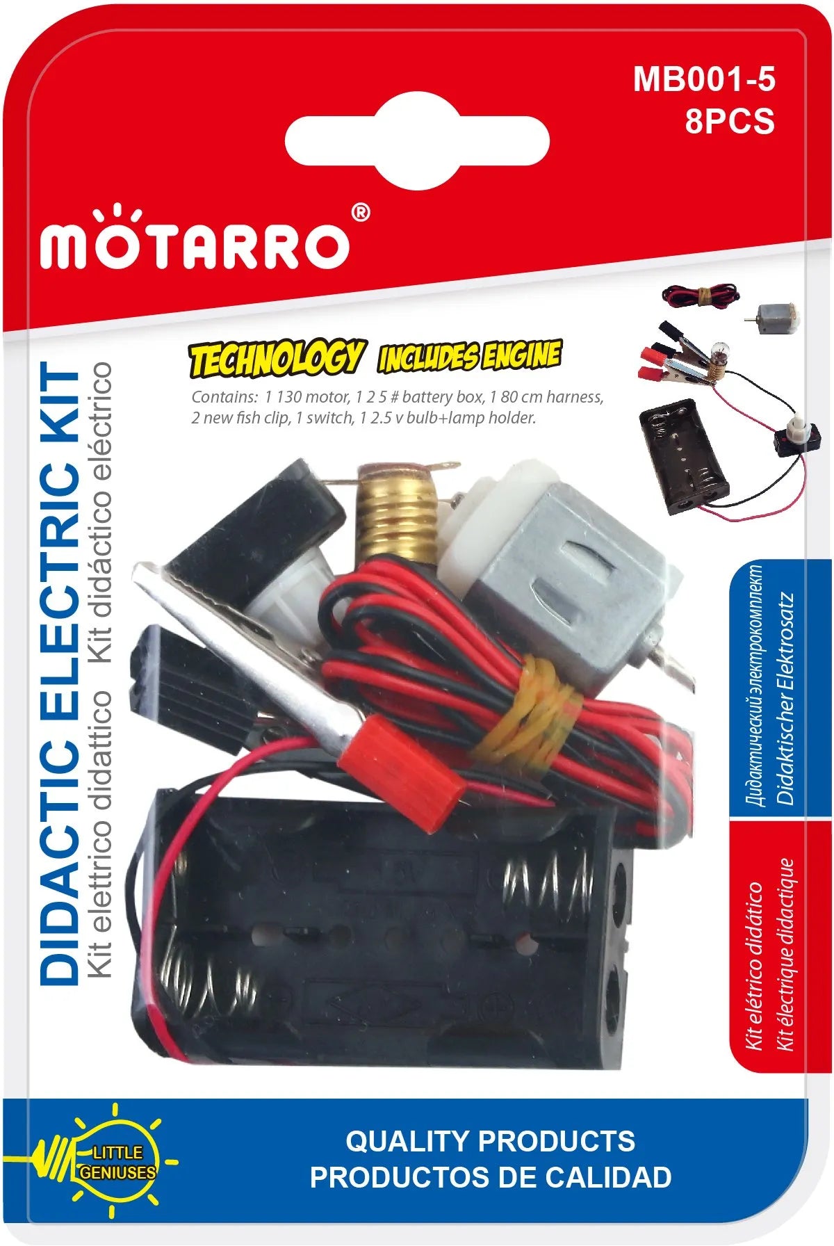 Motarro MB001-5 Didactic Electric Kit Science Project Kit for Kids– FMTRD
